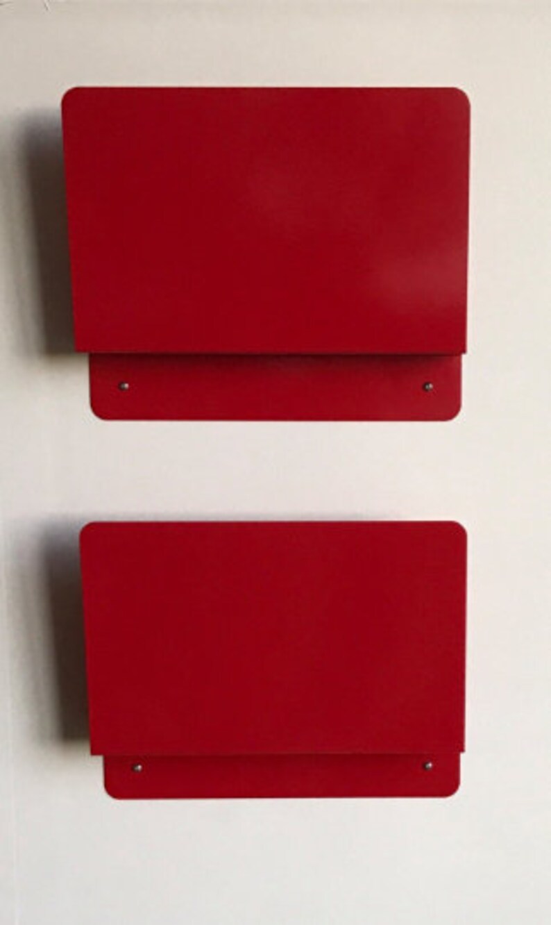 Mid century modern magazine rack legal hanging file wall mount | Etsy