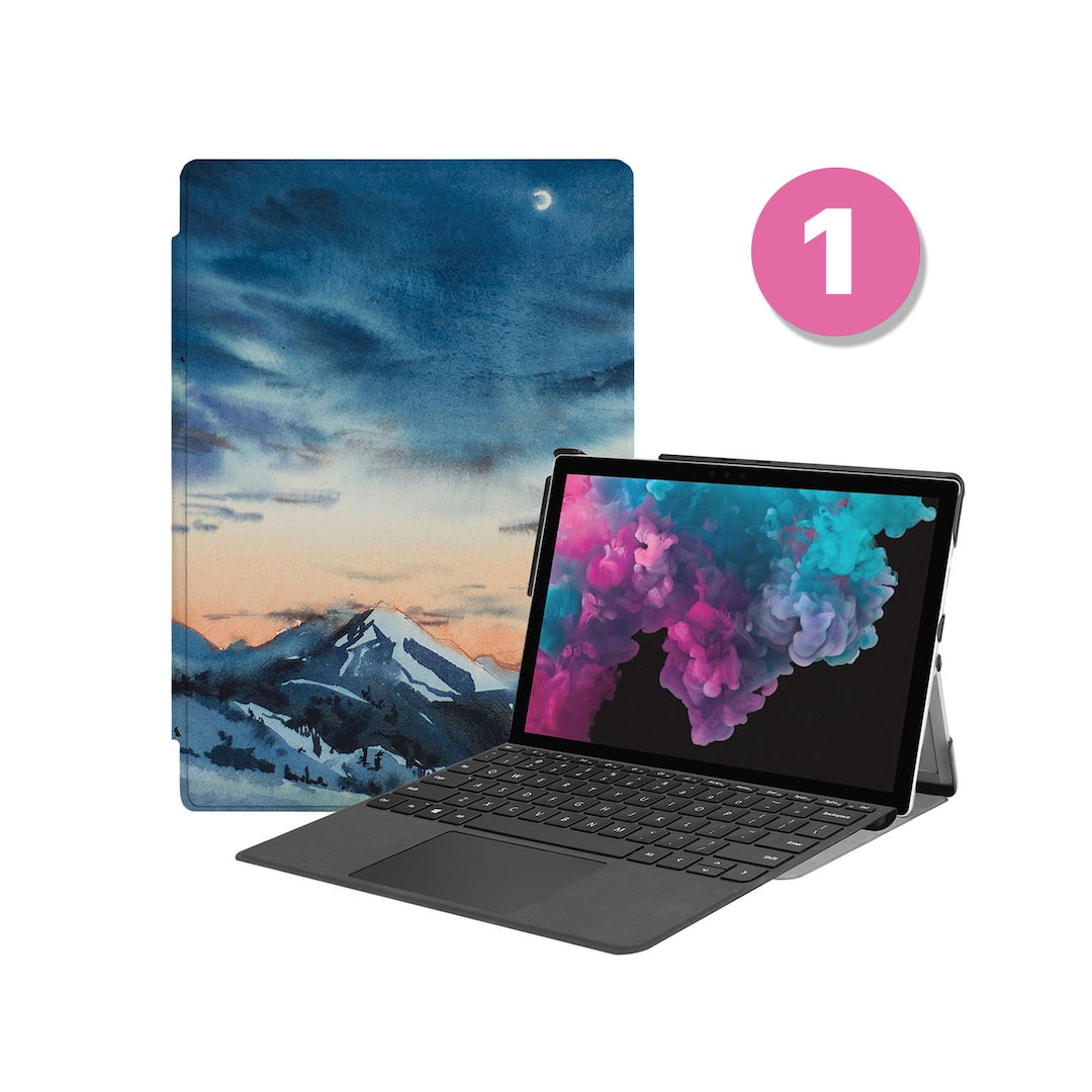 Premium Vegan Leather Folio Stand Cover for Microsoft Surface Go ...