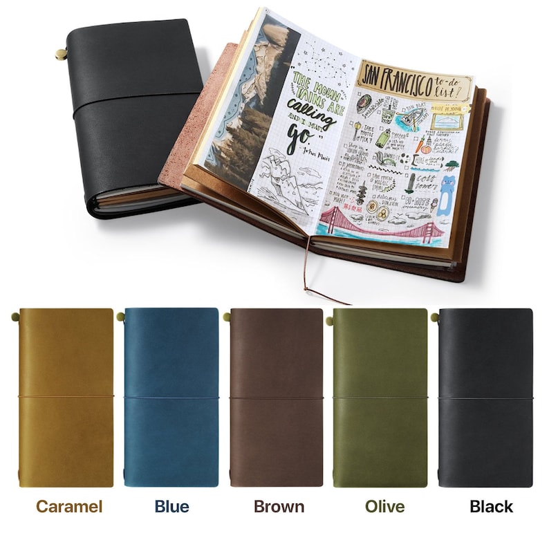 Leather Diary Personalised Refillable Notebook Journal Genuine - Etsy