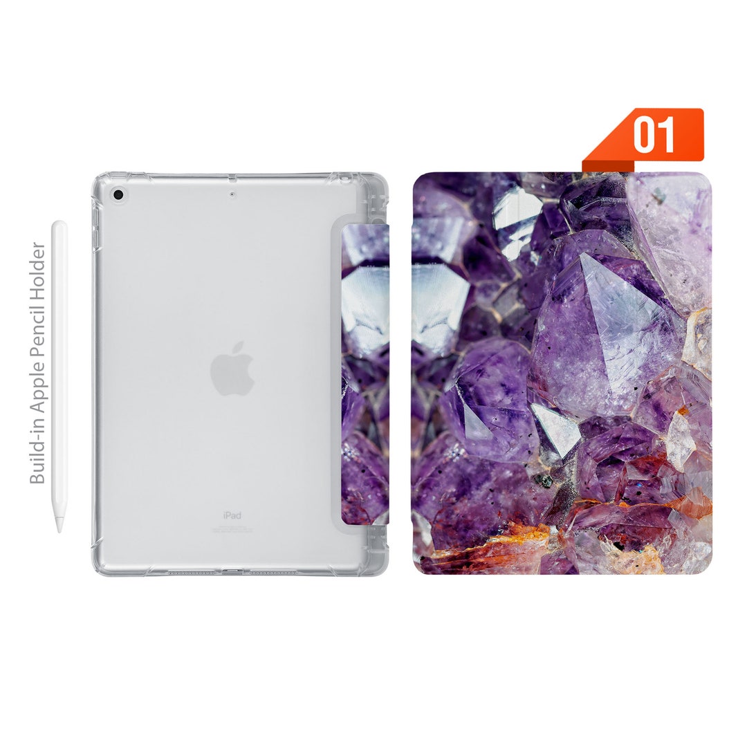 Ipad See Through Smart Case Leather Stand Cover With Pencil Holder For