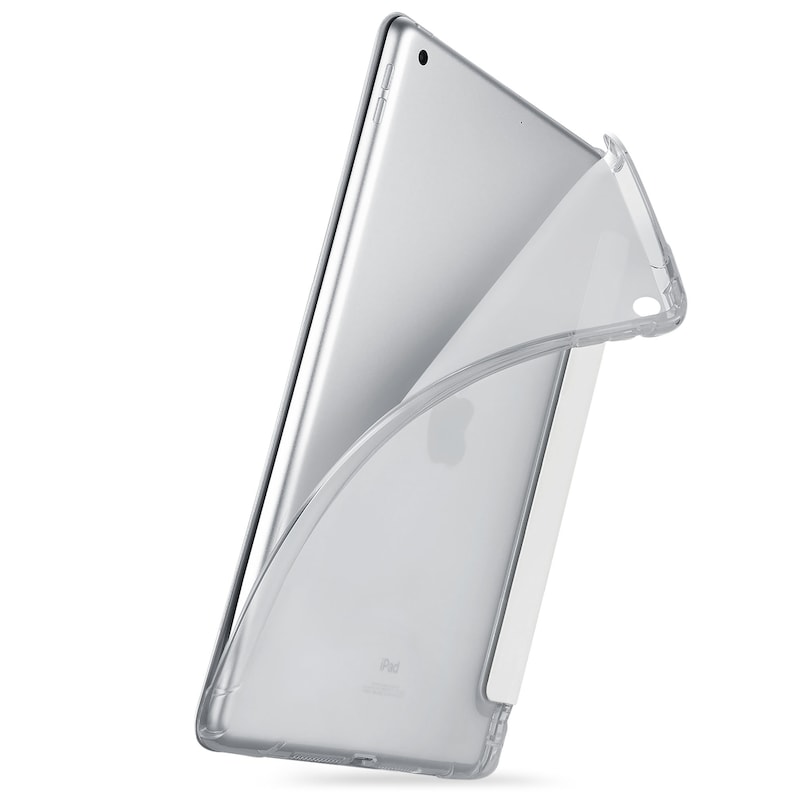 Ipad See Through Smart Case Leather Stand Cover With Pencil Holder For