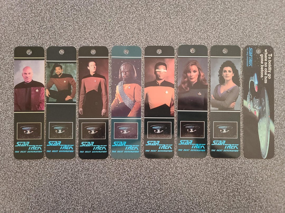 Vintage 1990s Star Trek the Next Generation TNG Bookmarks - Scratch and ...