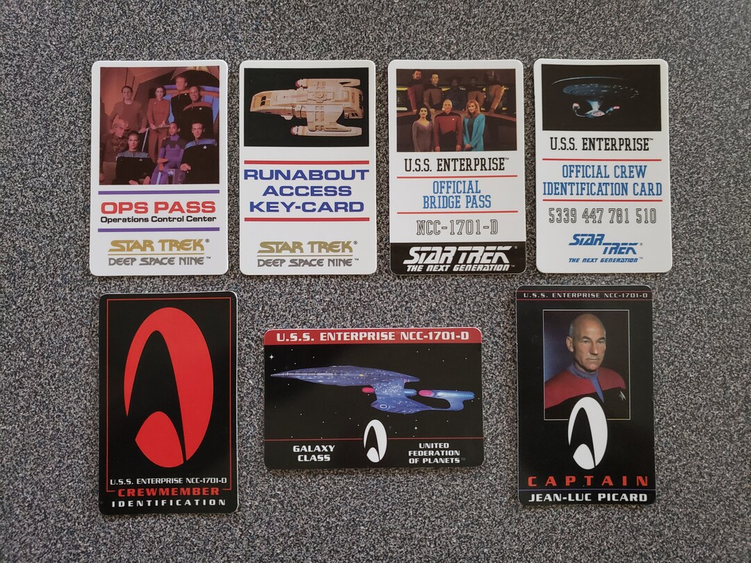 Vintage 1990s Star Trek DS9, TNG, Generations - Personnel Passes, ID ...