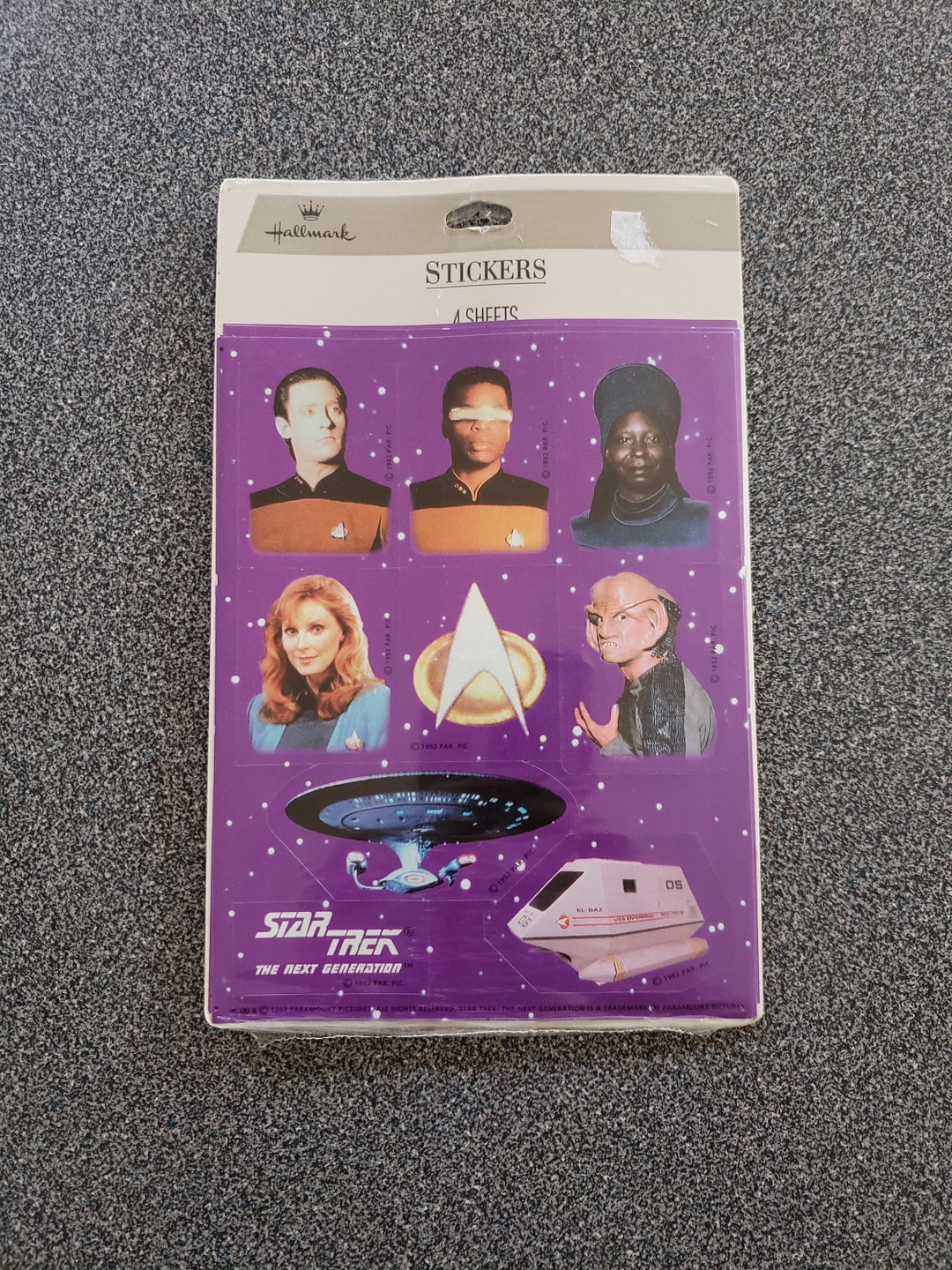 Vintage 1992 Star Trek the Next Generation Stickers TNG - Hallmark ...