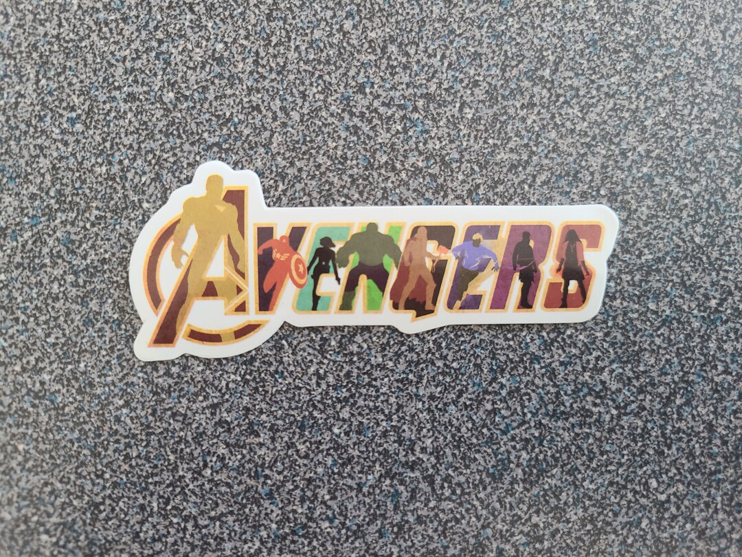 Avengers Logo Vinyl Sticker - Captain America, the Hulk, Thor, Black ...