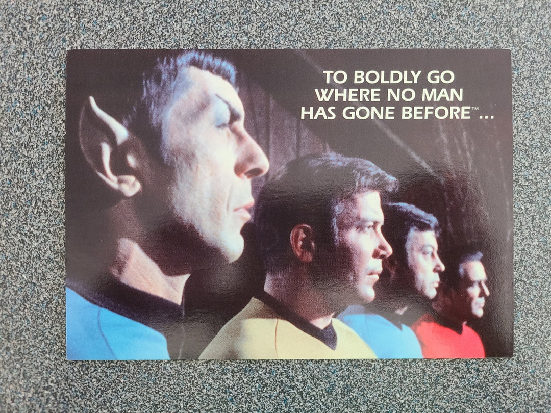 Vintage 1993 Hallmark Star Trek TOS Crew Photo - Hello/miss You/just ...
