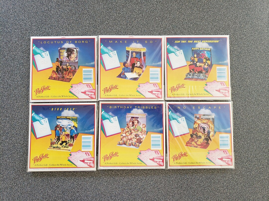Vintage Star Trek TNG TOS Pop Shots 3D Greeting Card - Humor Birthday ...
