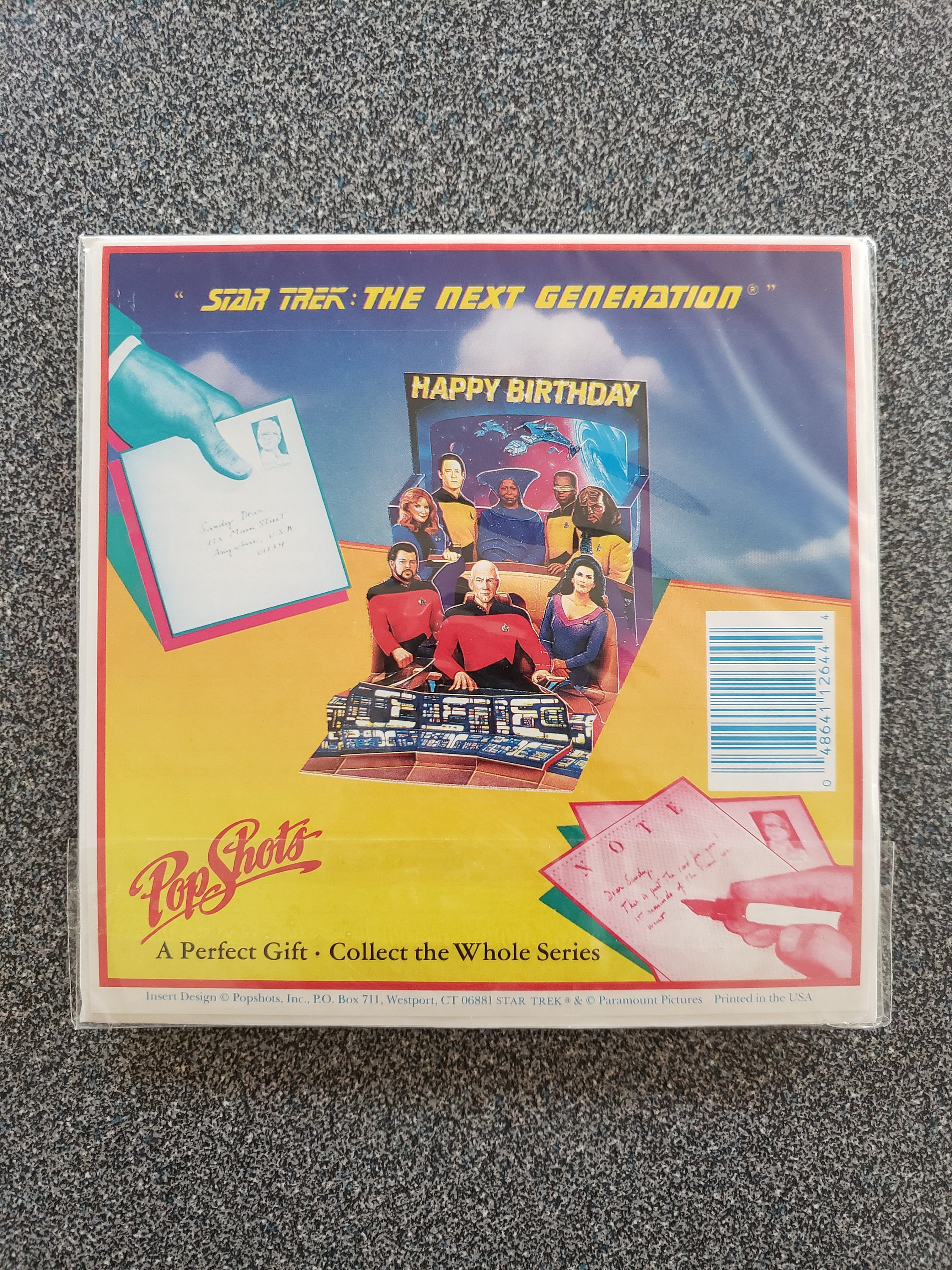 Vintage Star Trek TNG TOS Pop Shots 3D Greeting Card - Humor Birthday ...
