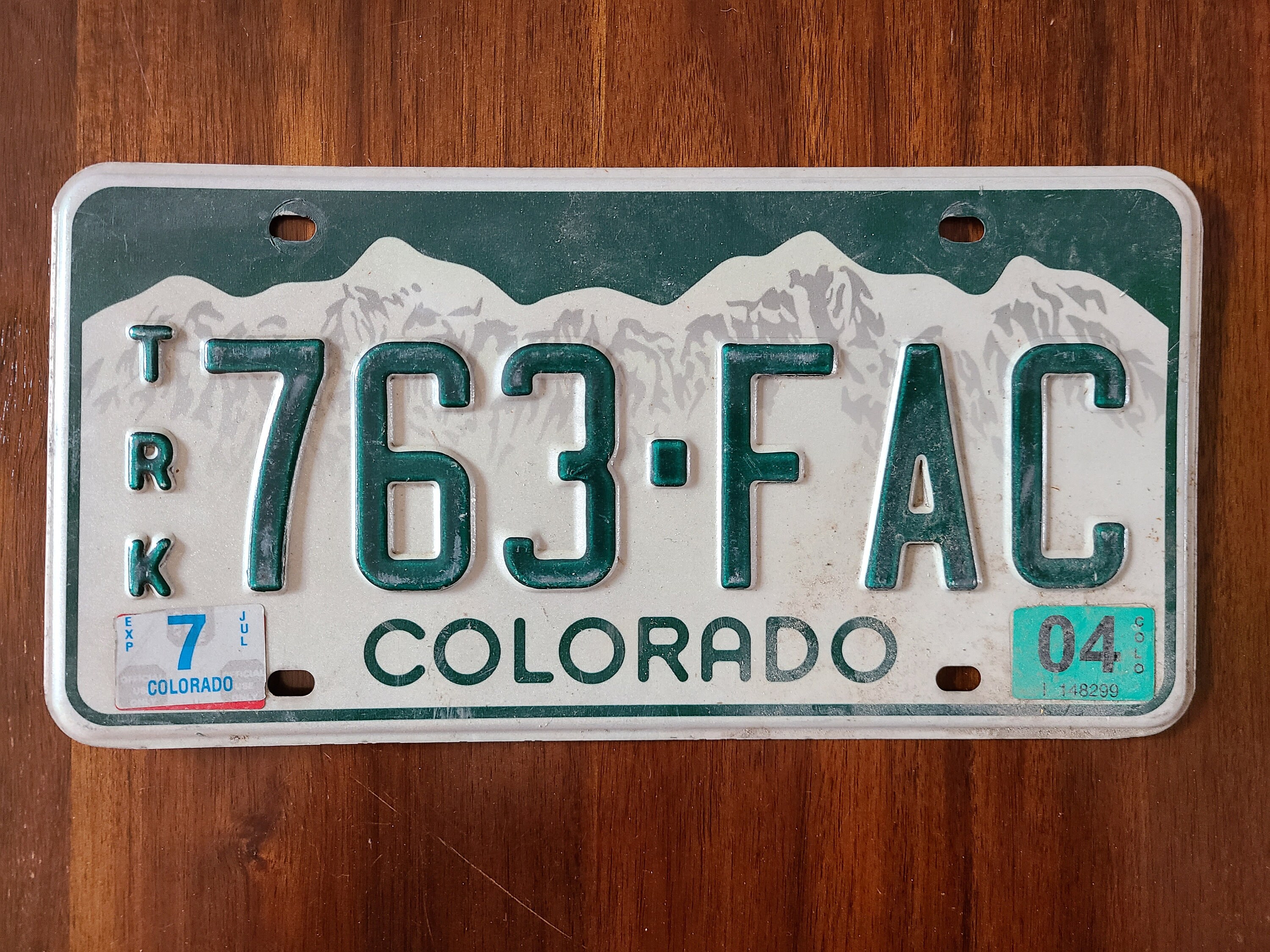 Choice of Vintage Colorado License Plate - Green on White - License ...
