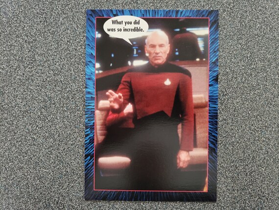 Vintage 1994 Star Trek TNG Congratulations Card Captain | Etsy