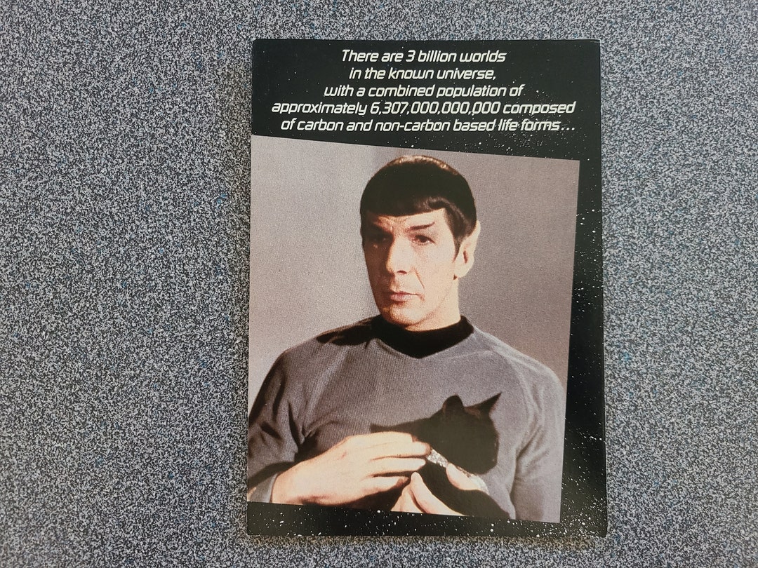 Vintage 1985 Star Trek TOS Spock Humor Birthday Day Card - NOS ...