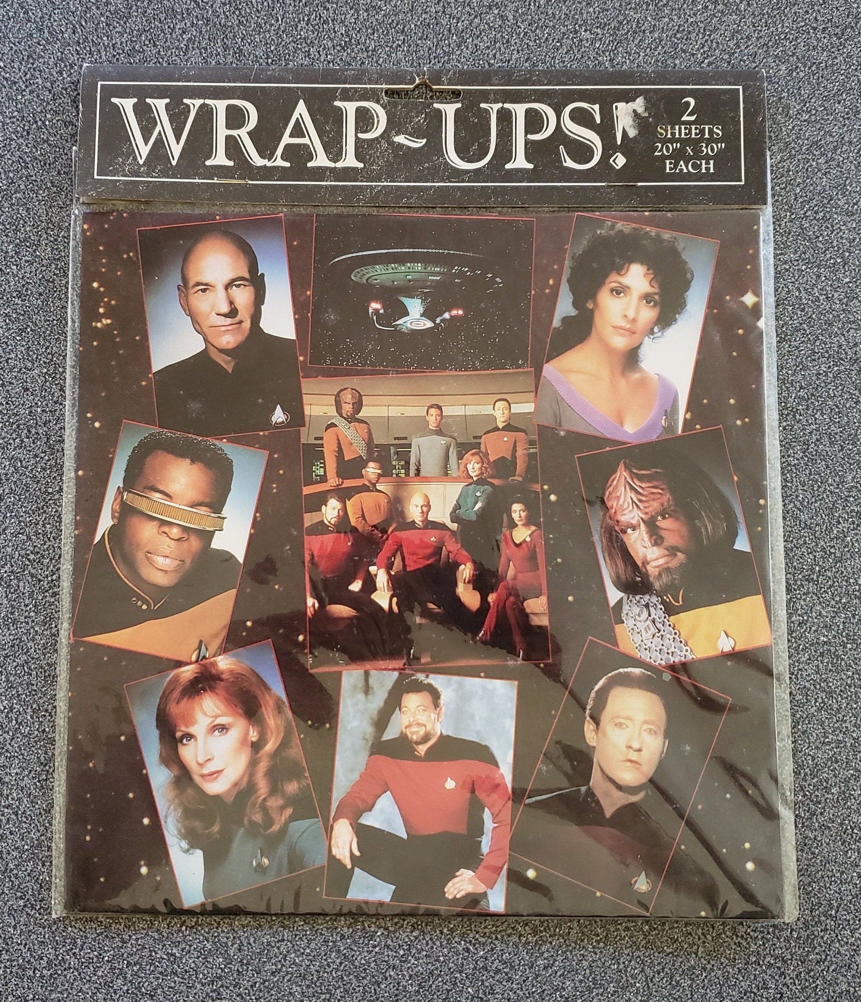 Vintage Star Trek Wrapping Paper 1993/1994 - the Next Generation TNG ...