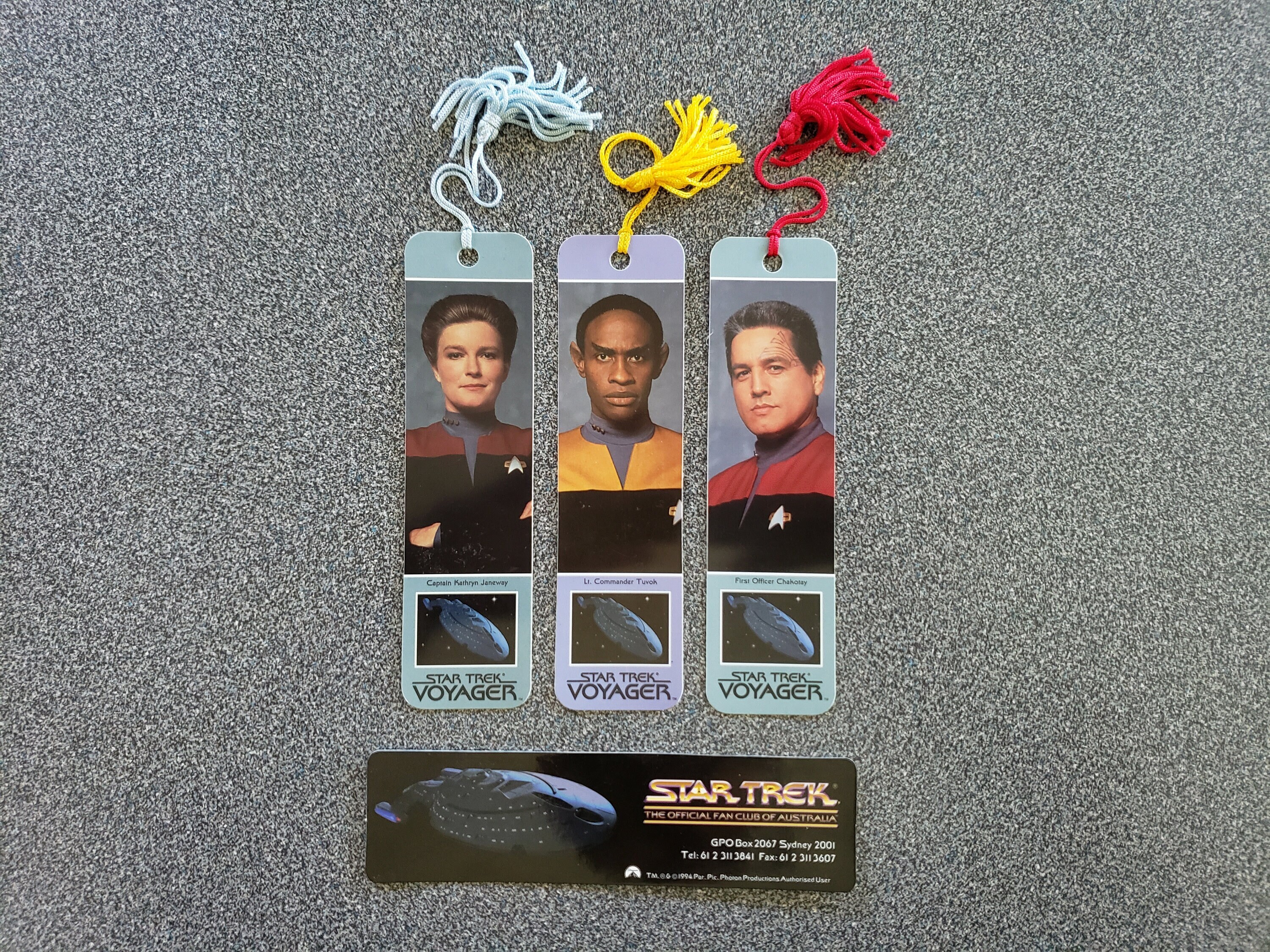 Vintage 1990s Star Trek Voyager Bookmarks Your Choice | Etsy
