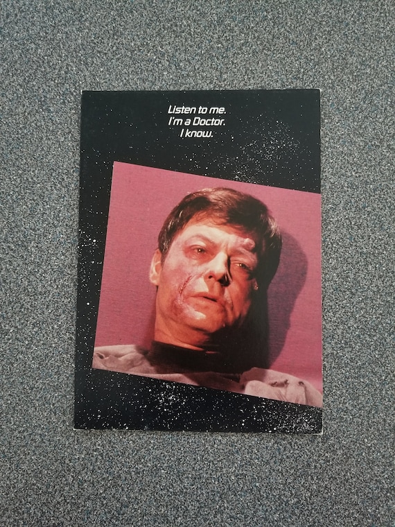 Vintage 1986 Star Trek TOS Leonard Bones McCoy Humor Birthday | Etsy