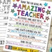 Teacher Appreciation Printable Coloring Page Personalized Teacher Gift ...