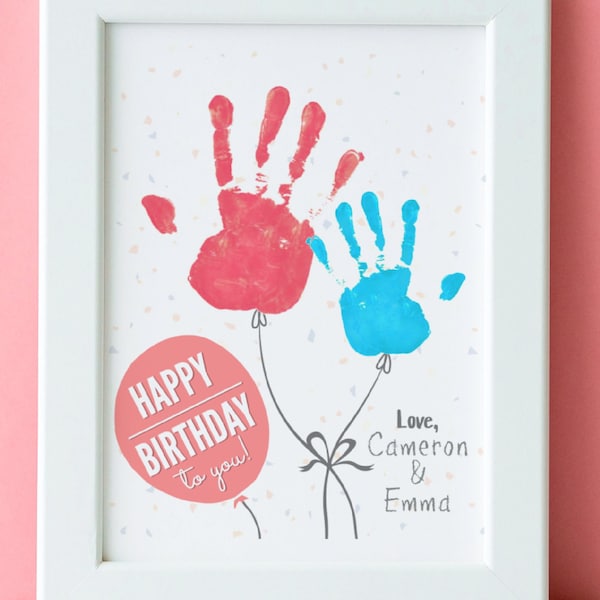 Handprint Birthday Balloons - Etsy