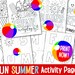 SUMMER Printable Kids Art Activity Coloring Pages, Busy Book Activities ...
