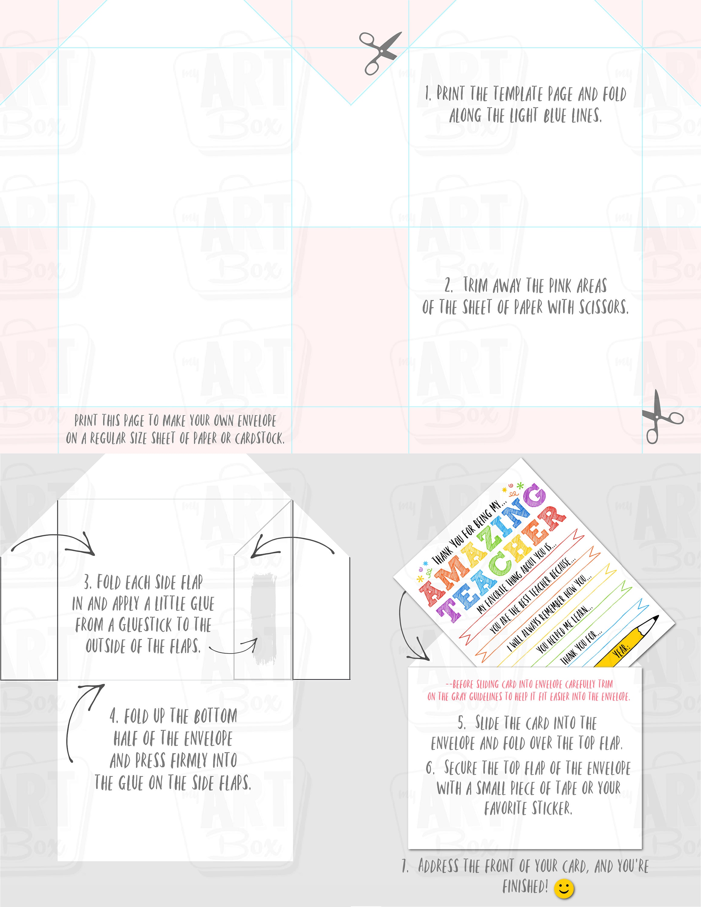 Teacher Appreciation Printable Card, Personalized Teacher Gift ...