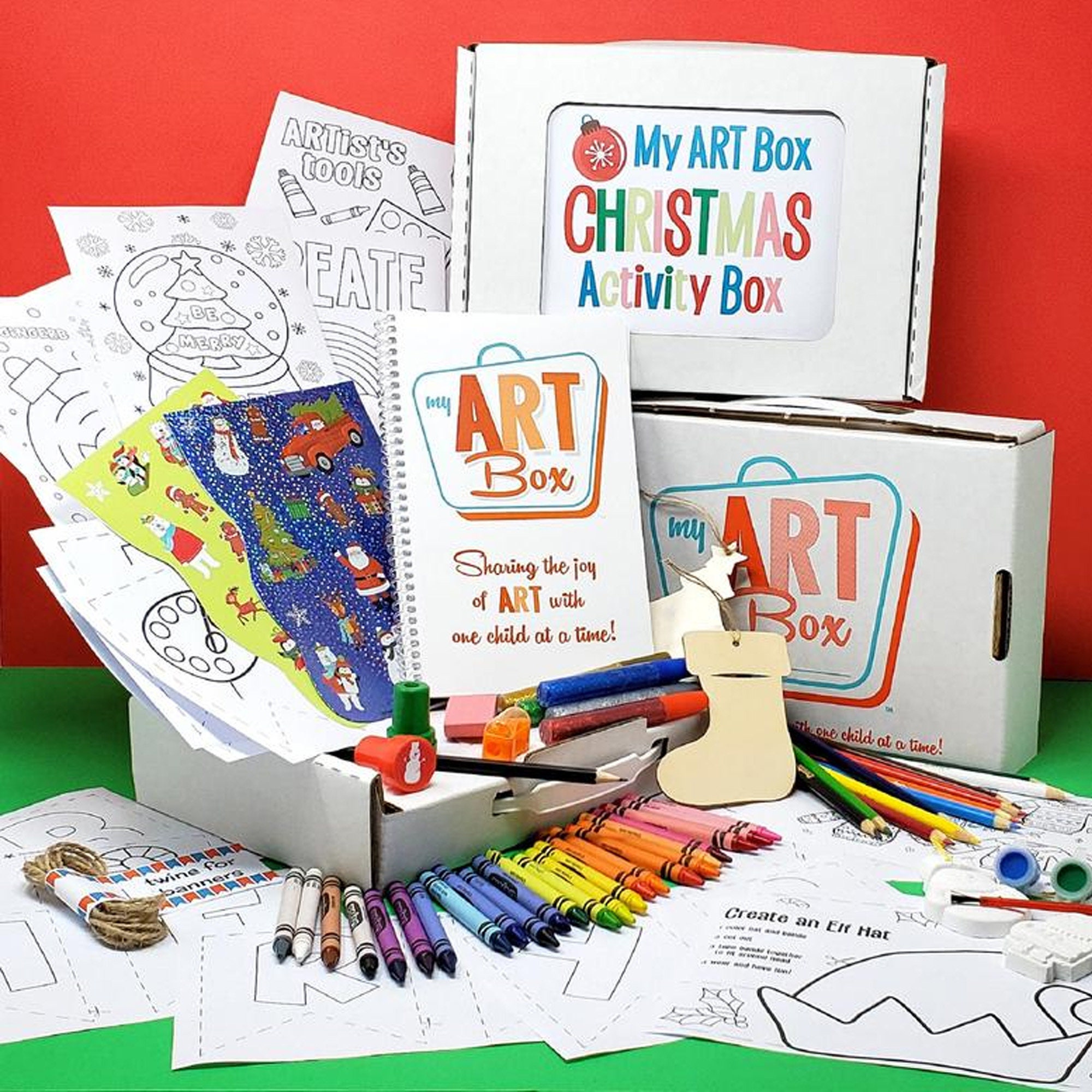 CHRISTMAS Craft Activity Box for Kids, Christmas Art Box for Kids ...