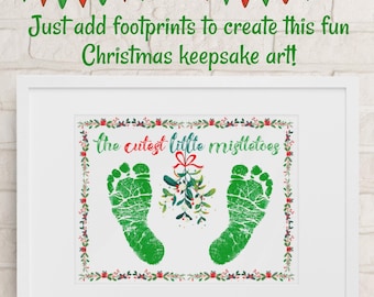 Christmas Footprint Art, Crafts for Kids, Mistletoes, Fun Holiday ...