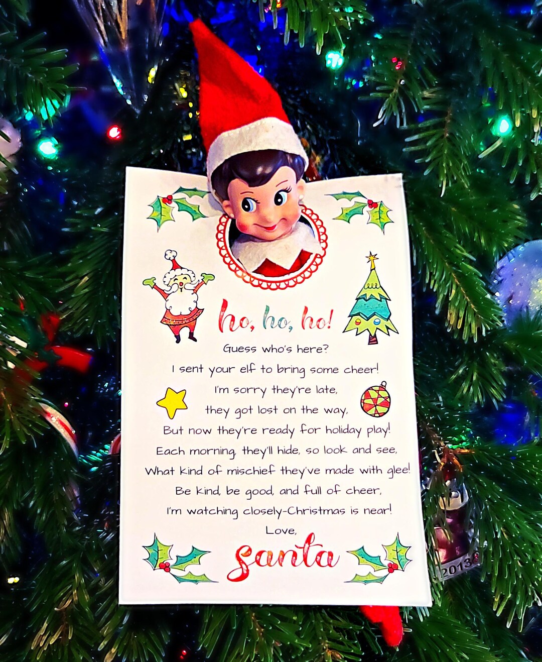 Elf Sorry I'm Late Arrival Letter, Printable Christmas Elf Letter From ...