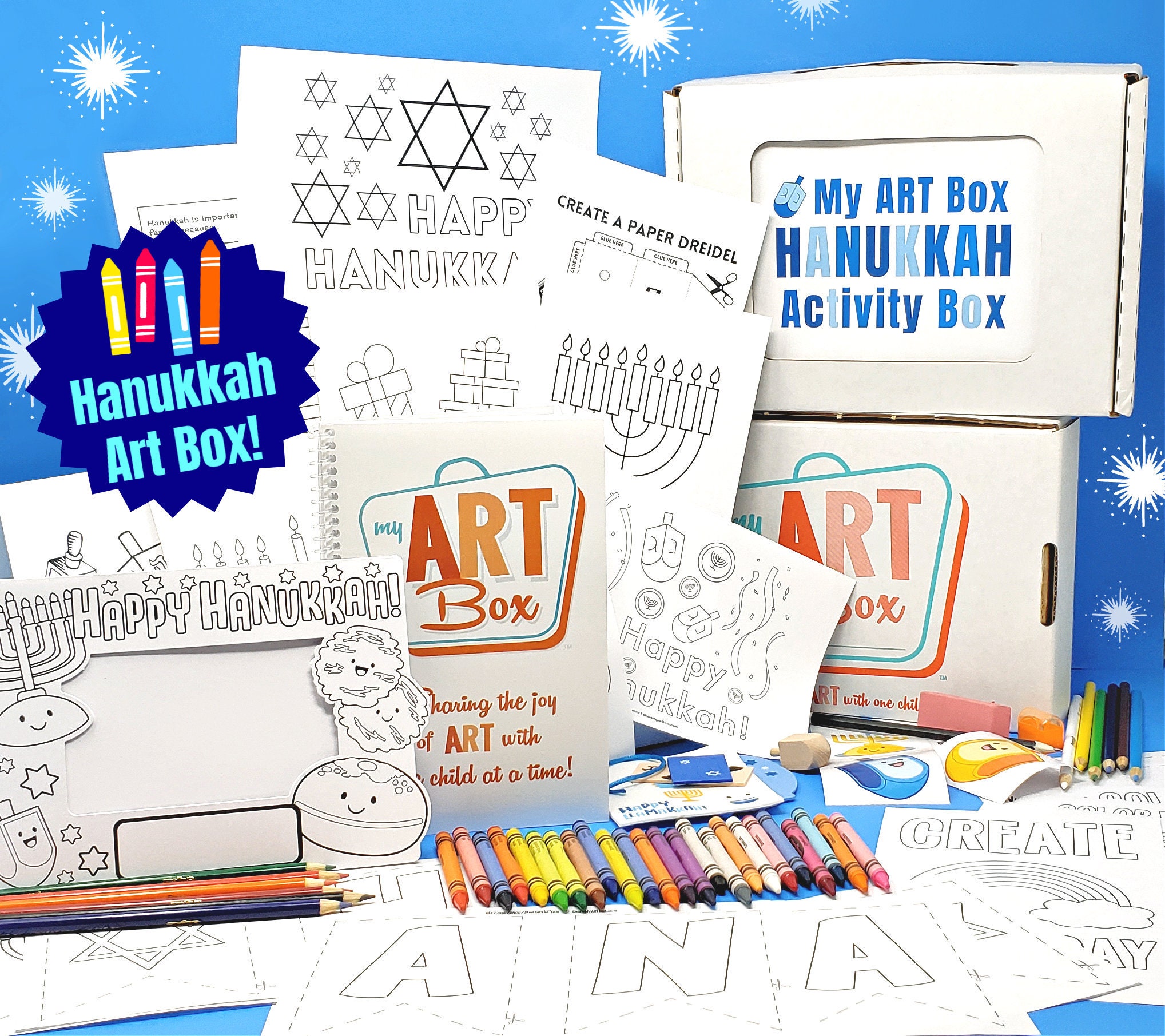 HANUKKAH Craft Activity Box for Kids, Hanukkah Art Box for Kids ...