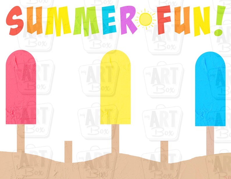 Summer Handprint Footprint Art for Kids Toddler Infant, Popsicle ...