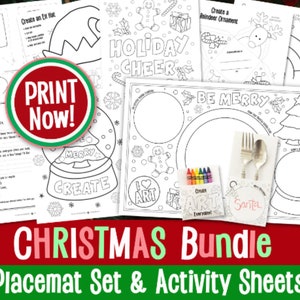 KIDS HOLIDAY COLORING Pages Printable Mega Bundle | Elementary ...