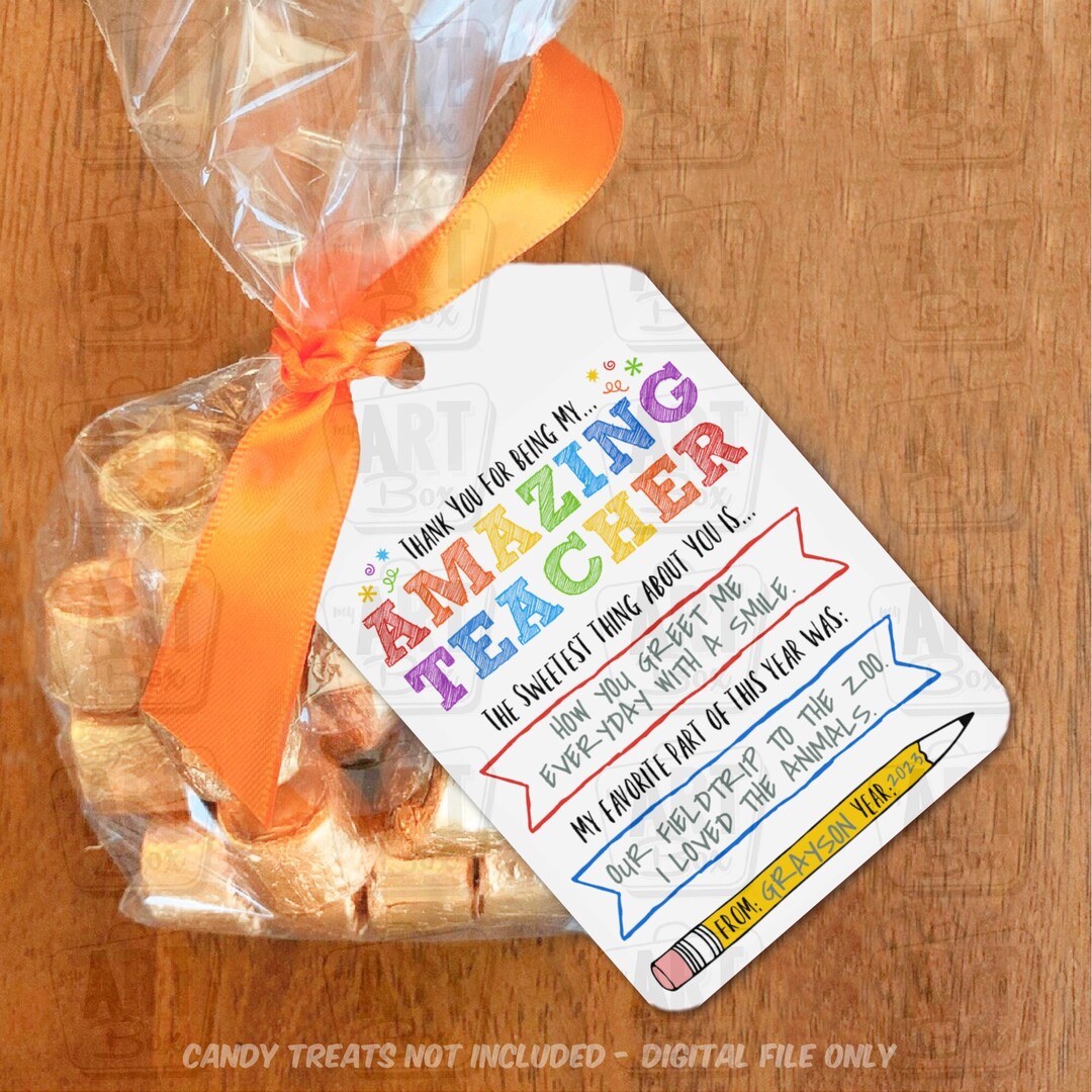 Teacher Appreciation Printable Gift Tags Teacher Thank You Sweet Treat ...