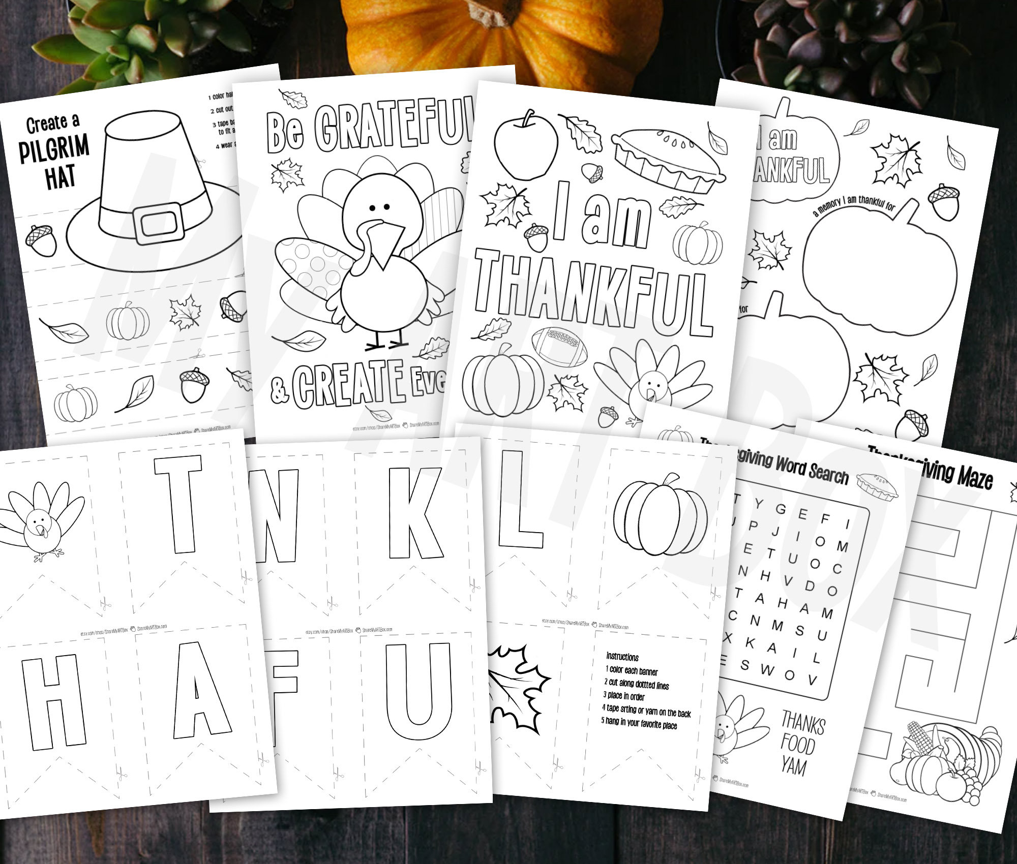 Printable Kids Holiday Activity Coloring Pages Thanksgiving and ...