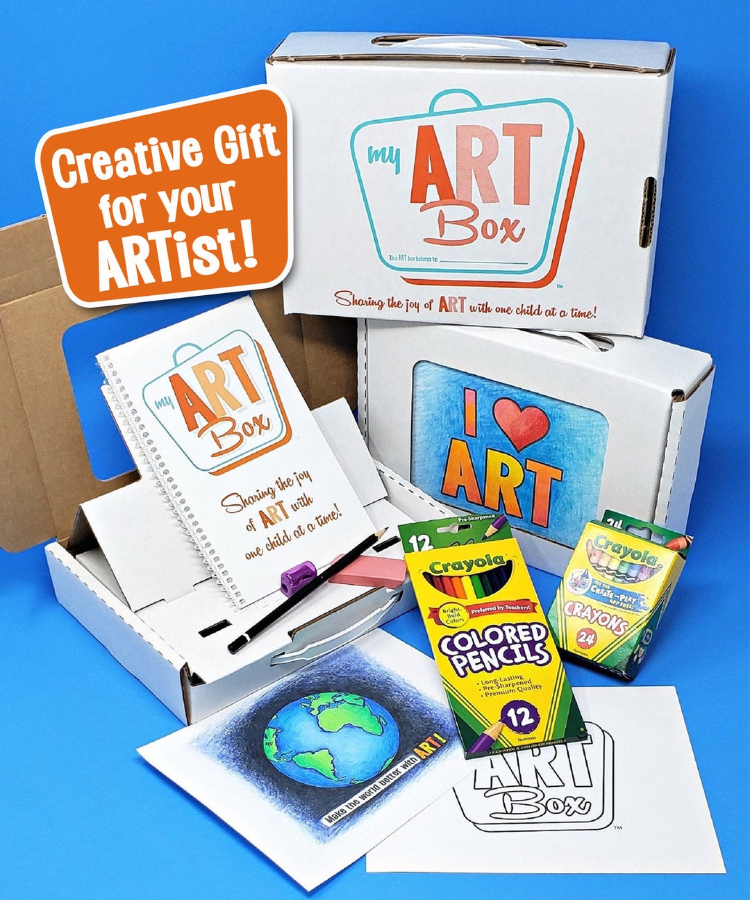 Kids Art Activity Box, Portable Art Easel, Art Supplies Included, Art ...