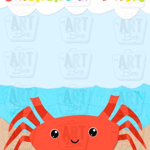 Summer Crab Handprint Art, Preschool Handprint Craft, Summer Art for ...