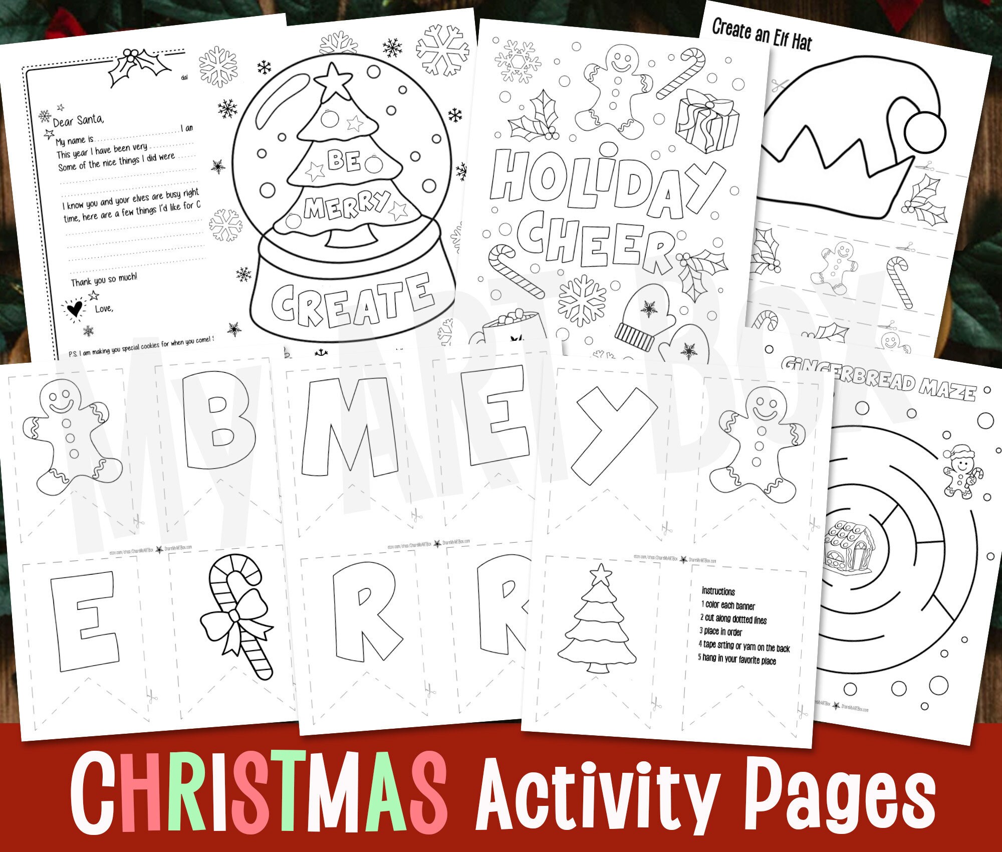 CHRISTMAS Activity Pages for Kids | Home School | Pre-school ...