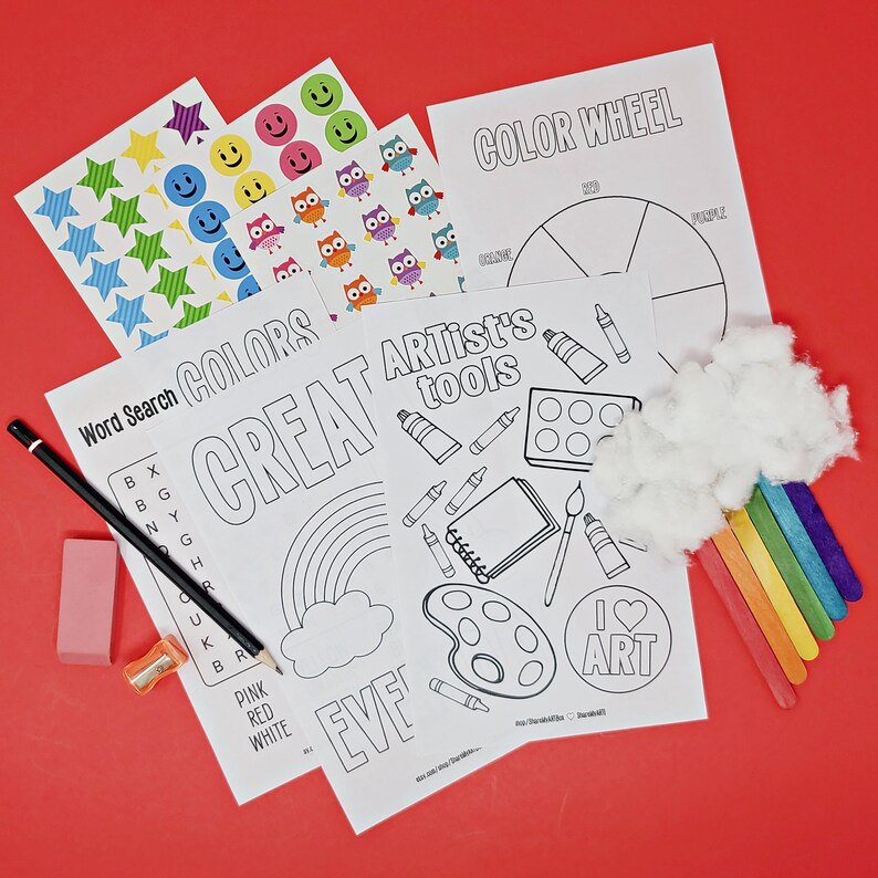 Summer Fun Art Kit for Kids, Kids Summer Activities, Coloring Pages ...