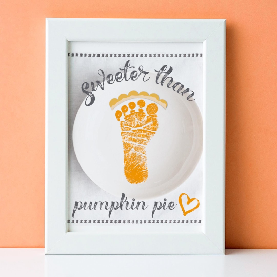 Pumpkin Pie Footprint Craft, Printable Thanksgiving Handprint Art ...