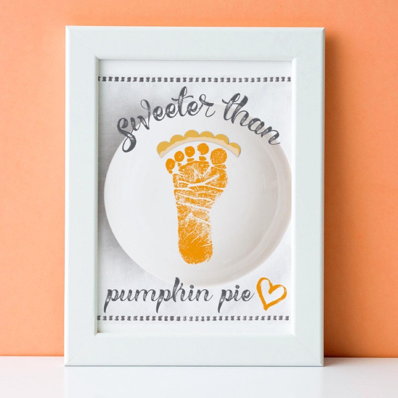 Pumpkin Pie Footprint Craft, Printable Thanksgiving Handprint Art ...