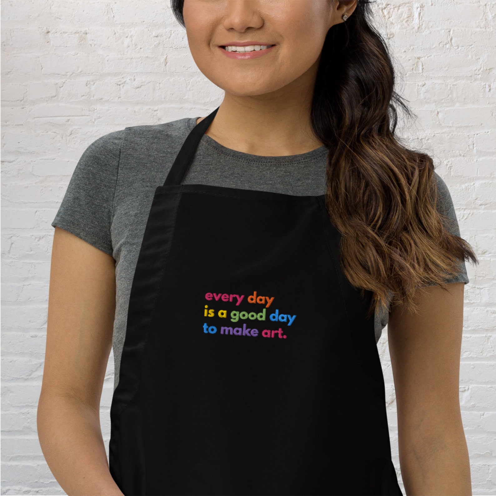 Art Teacher Apron With Pockets, Art Teacher Gift, Embroidered Artist ...