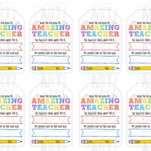 Teacher Appreciation Printable Gift Tags Teacher Thank You Sweet Treat ...
