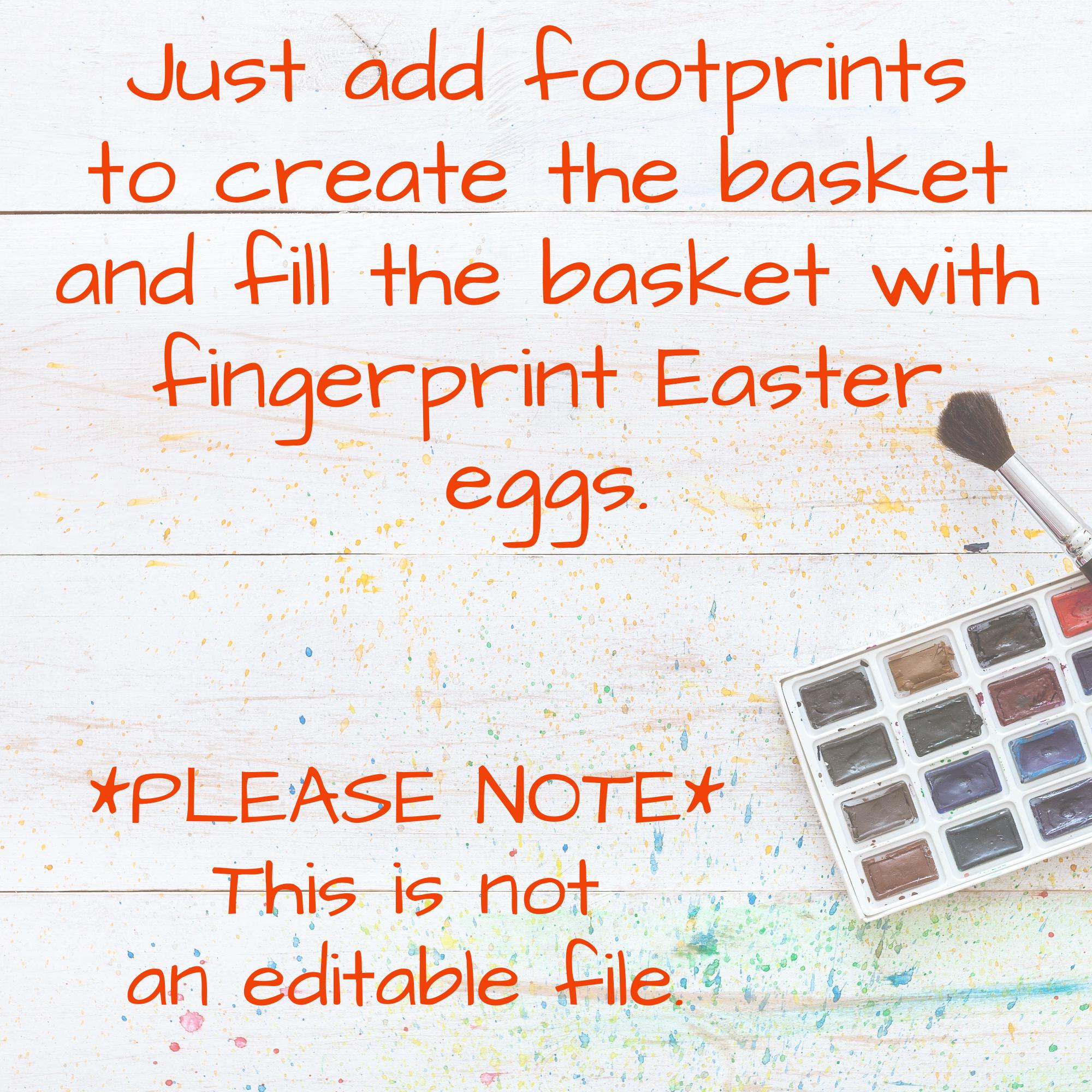 Easter Handprint Art, Easter Basket Footprint Art, Baby, Toddler Easter ...
