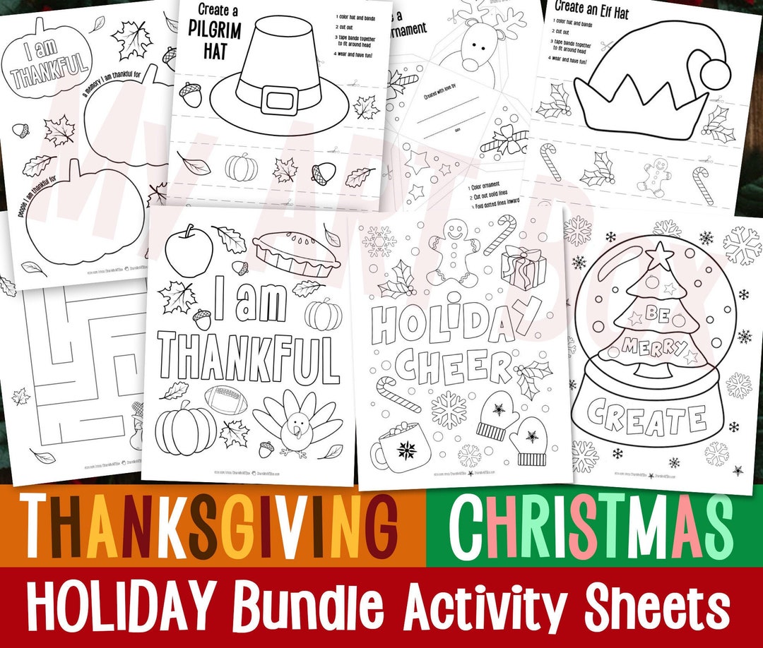 Printable Kids Holiday Activity | Coloring Pages | Thanksgiving and ...