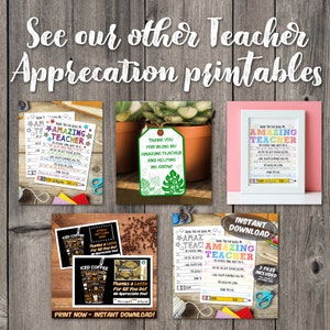 Teacher Appreciation Printable Gift Tags Teacher Thank You Sweet Treat ...