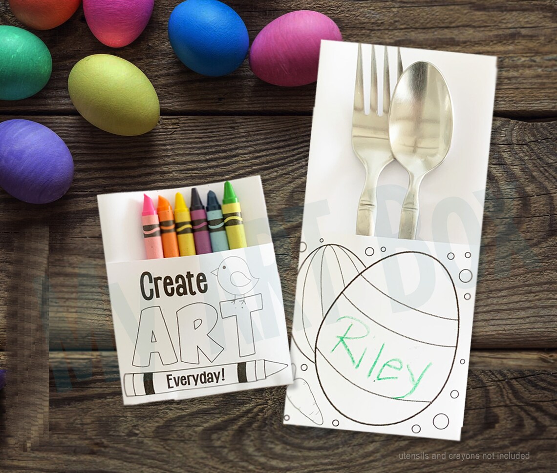 Printable EASTER Placemat Kids Table Egg Coloring Craft Easter Kid ...