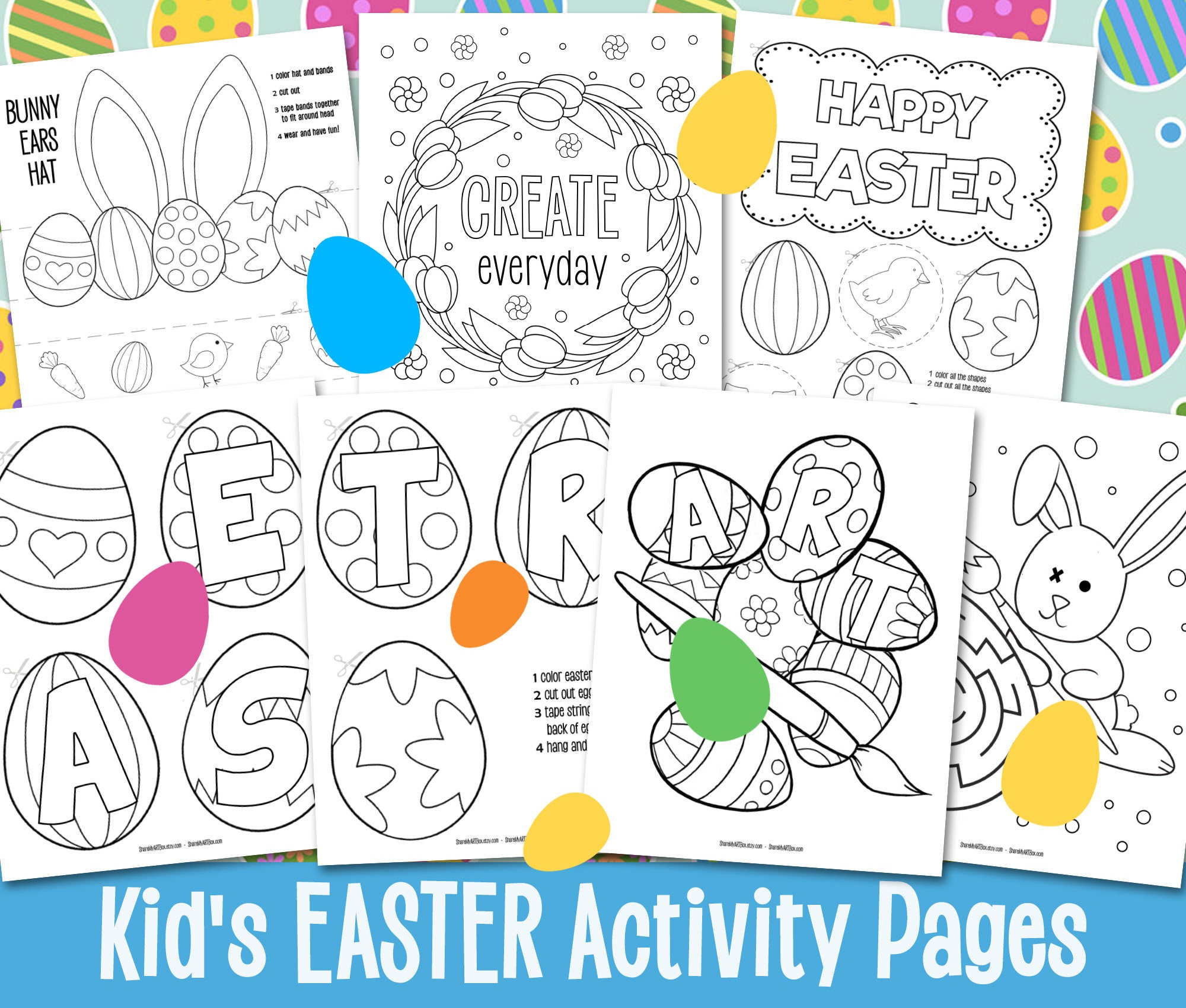 KIDS HOLIDAY COLORING Pages Printable Mega Bundle | Elementary ...