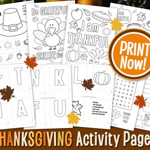 HALLOWEEN & THANKSGIVING Activity Bundle and Coloring Pages Digital ...