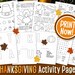 HALLOWEEN & THANKSGIVING Activity Bundle and Coloring Pages - Etsy