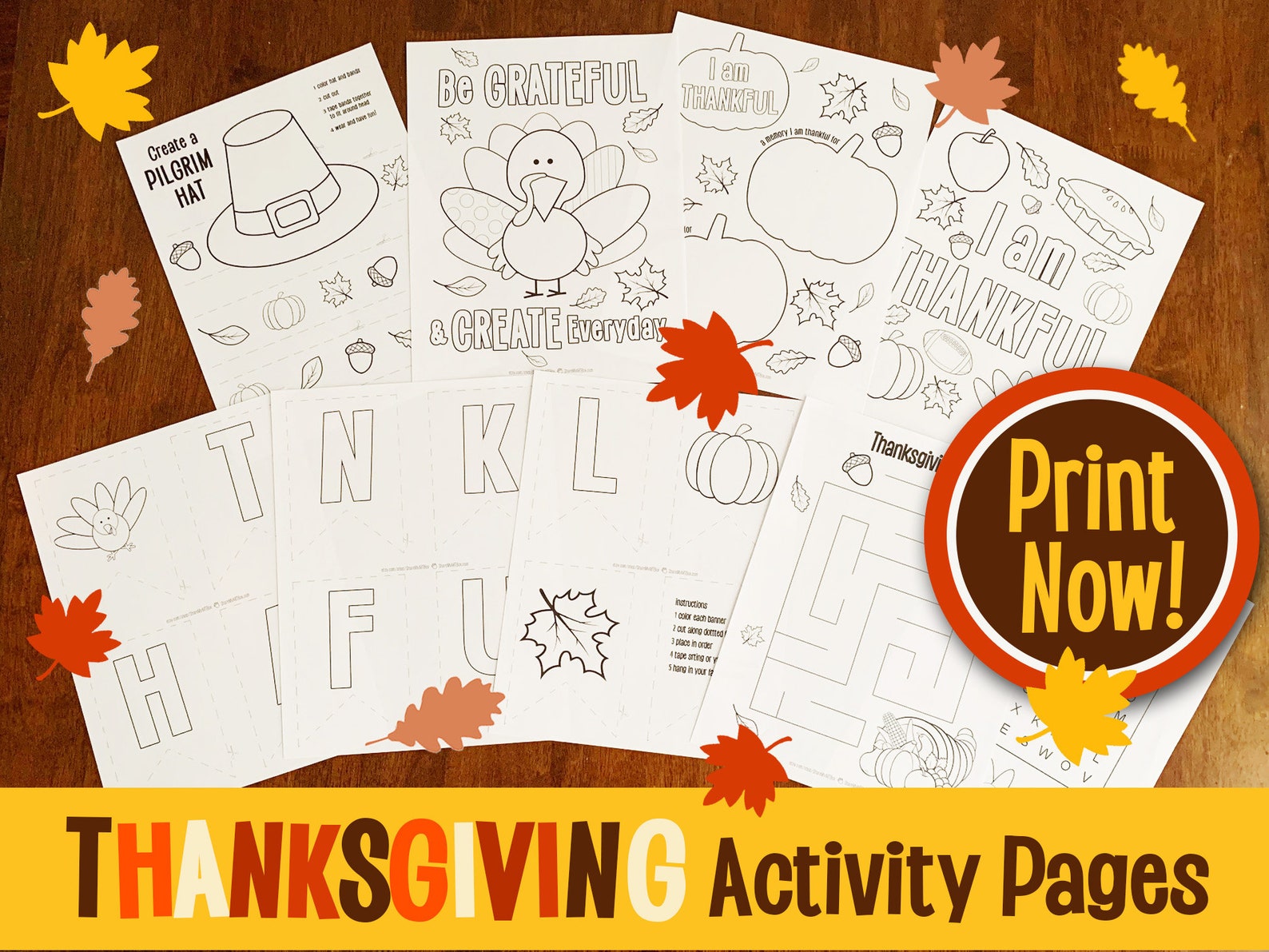 HALLOWEEN & THANKSGIVING Activity Bundle and Coloring Pages - Etsy