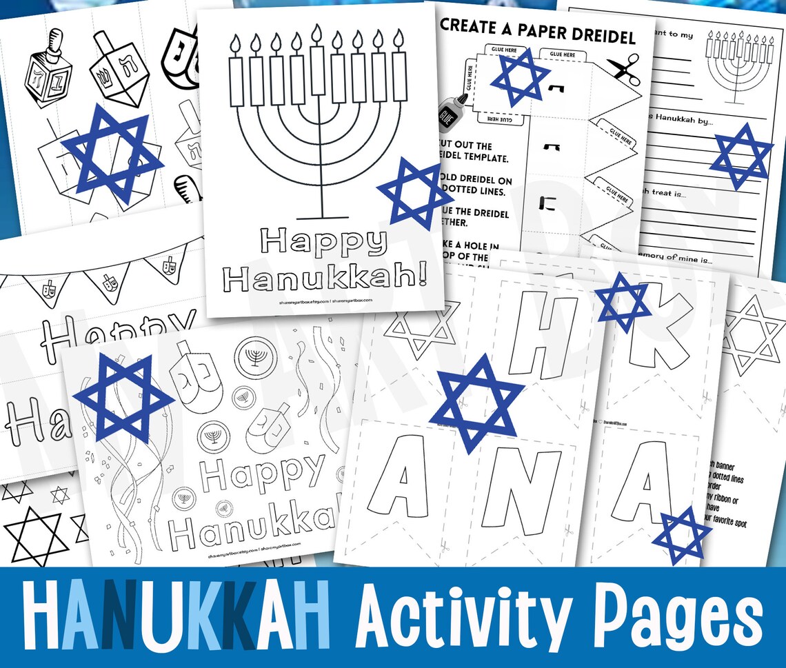 HANUKKAH Craft Activity Box for Kids, Hanukkah Art Box for Kids ...