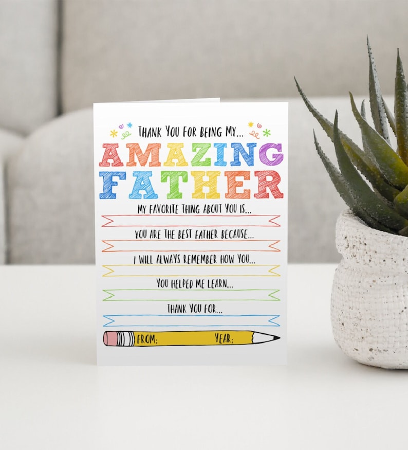 Father's Day Printable, Amazing Father About My Dad, Father's Day Gift ...