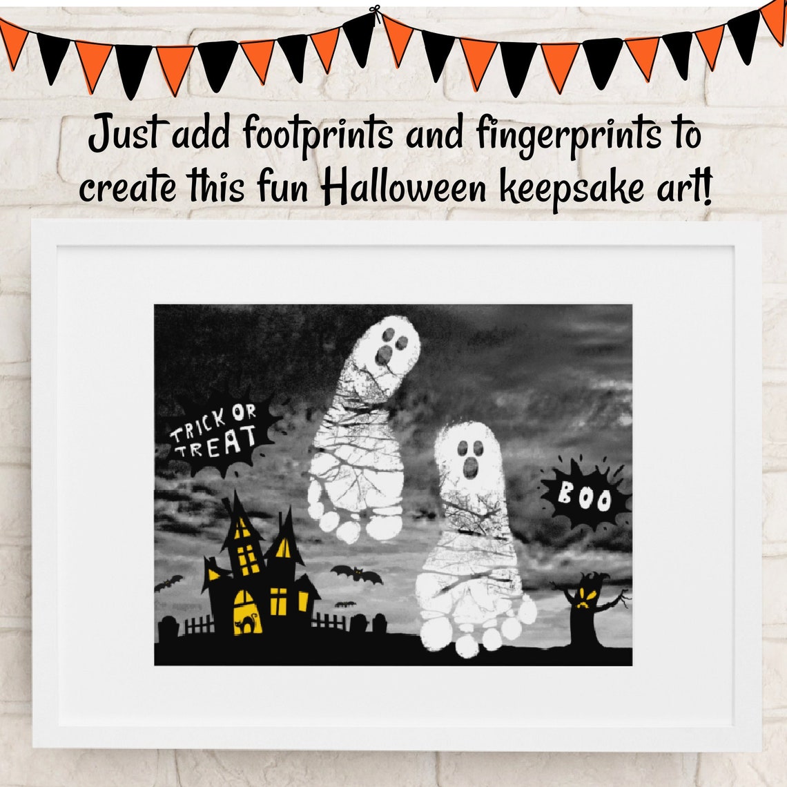 Halloween Footprint Art for Kids Toddler Infant, Ghost Footprint Craft ...