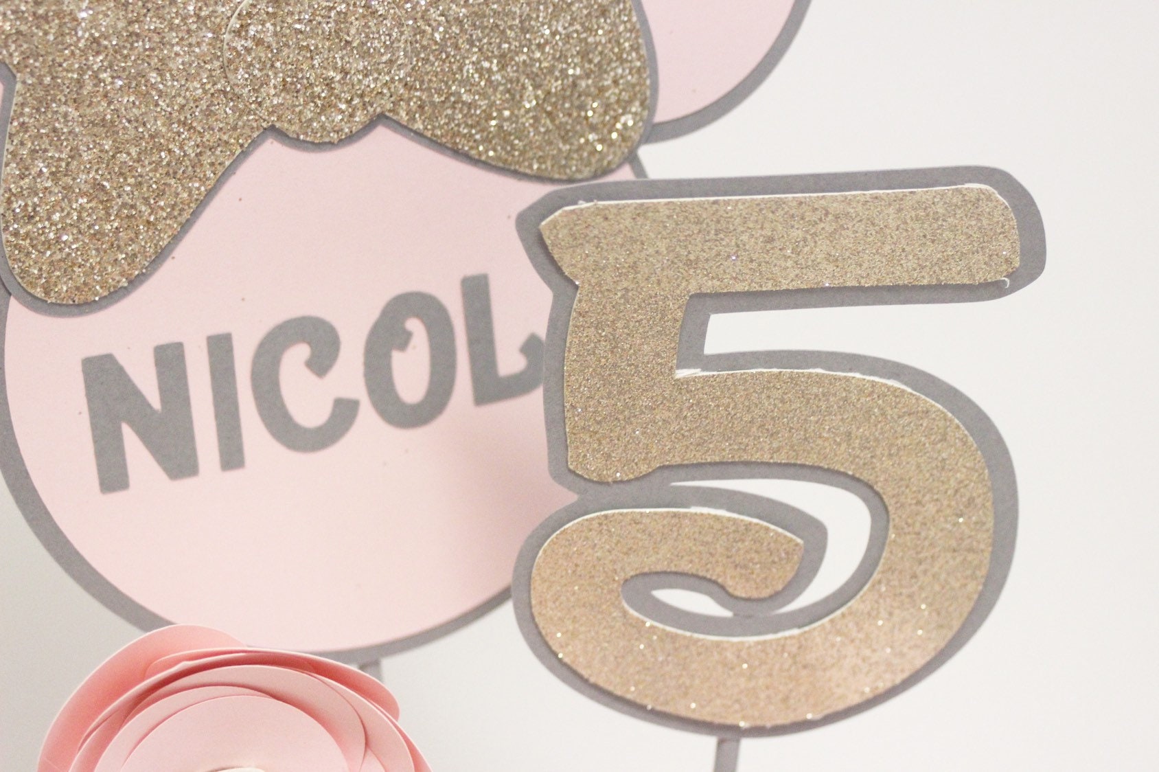Pink and Gold Minnie Mouse Centerpiece - Etsy
